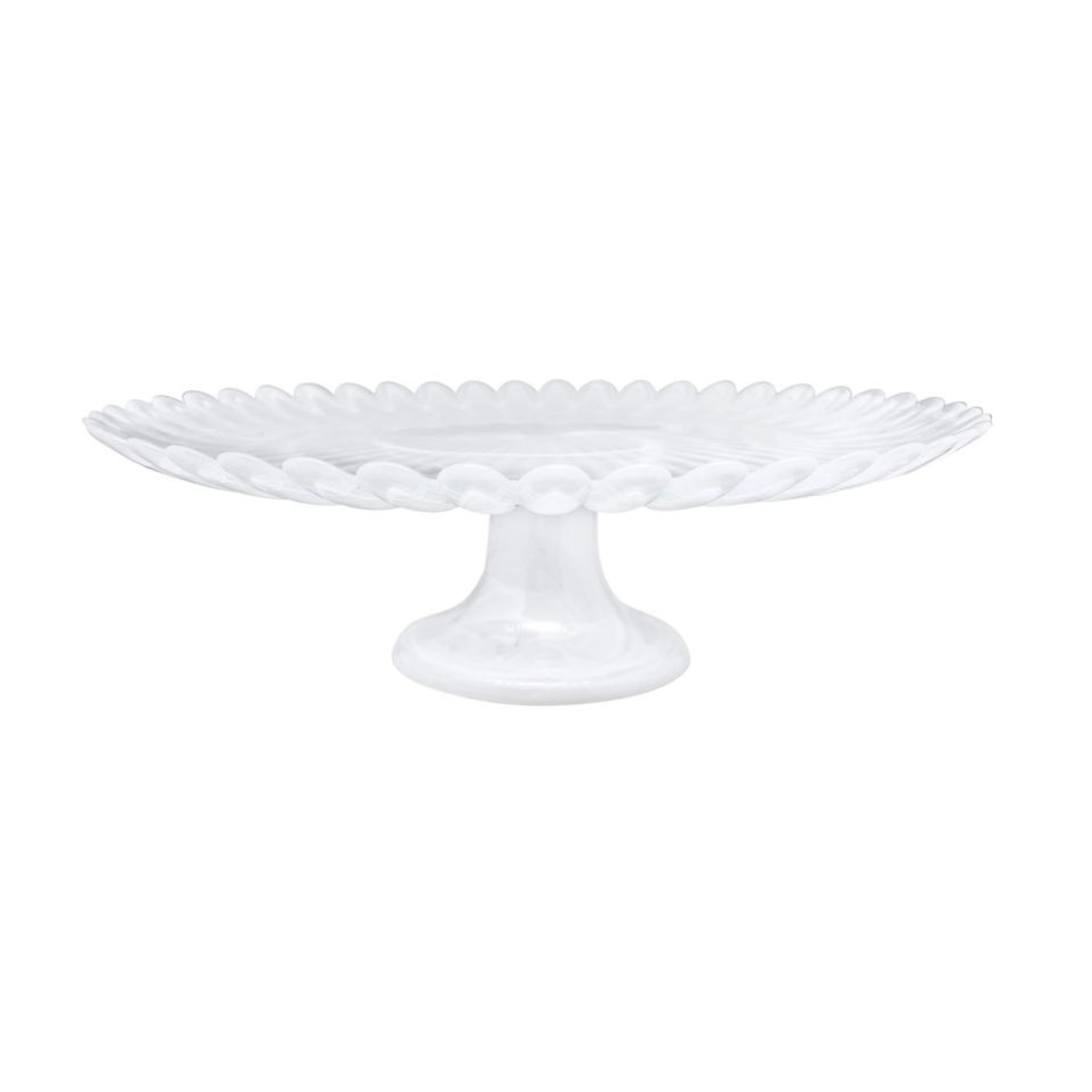 Alabaster White Scalloped Cake Stand – Elizabeth Lamont
