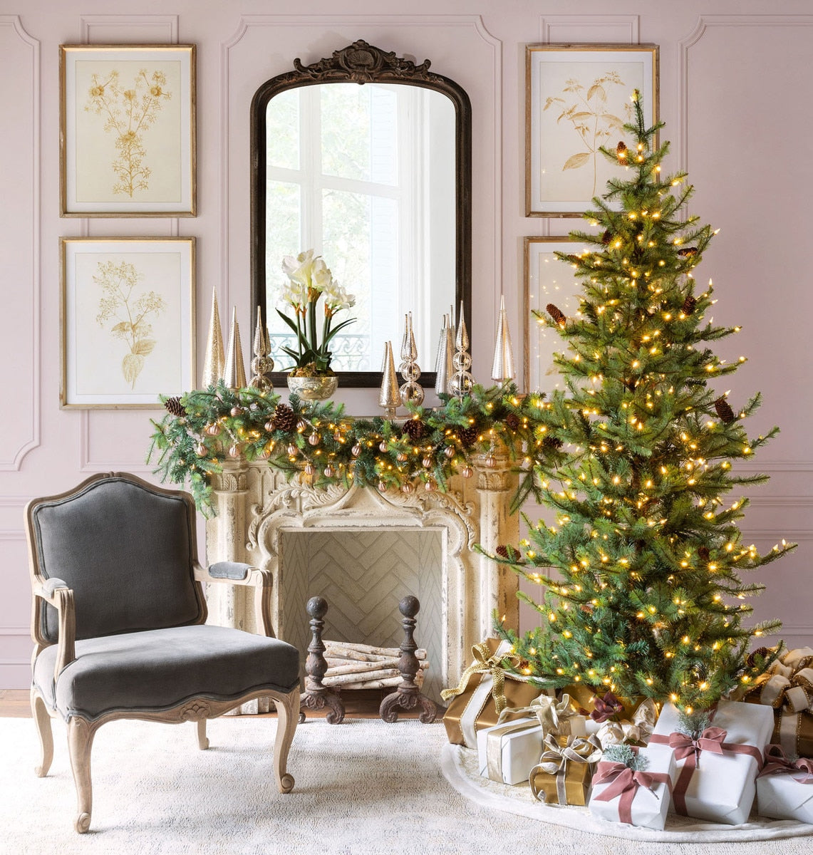 Blue Spruce Garland with LED Lights – Elizabeth Lamont